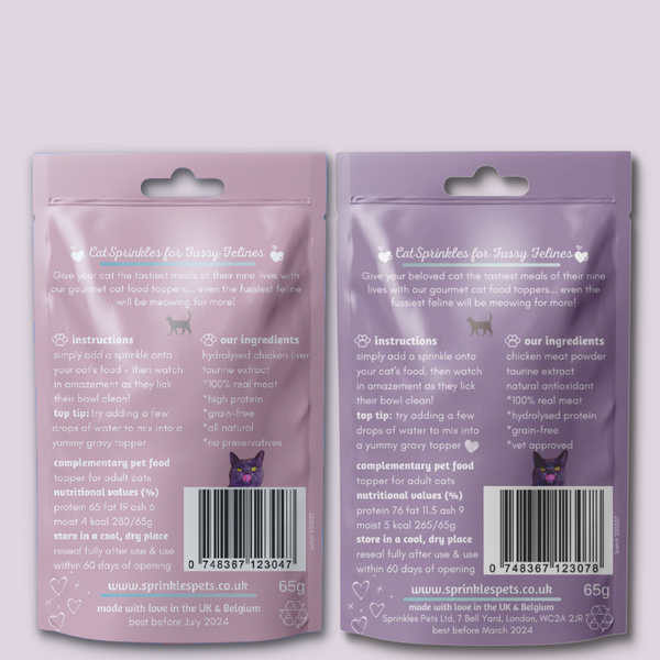 Cat Sprinkles 'Chicken Duo' Food Toppers – Sprinkles Pets